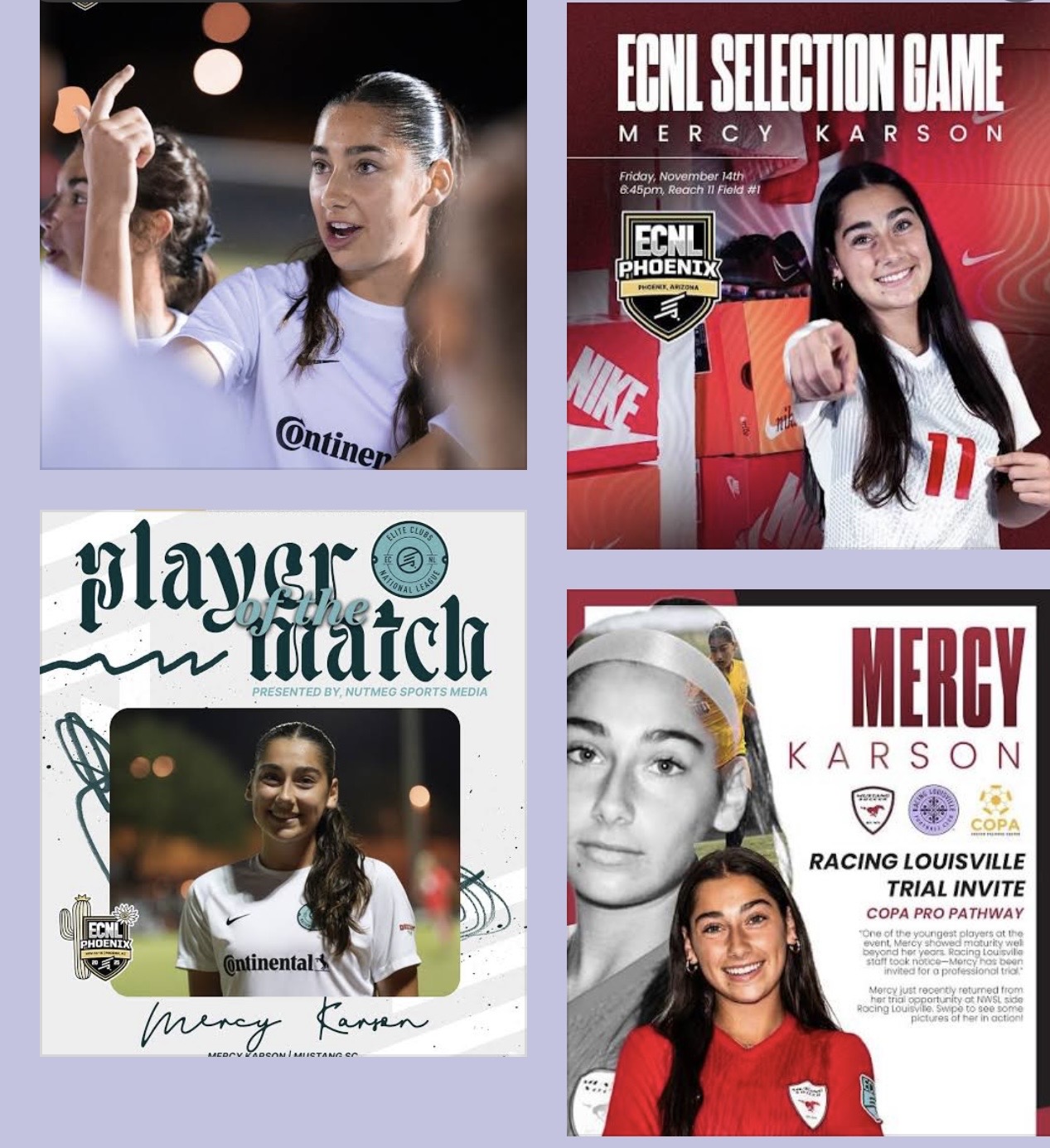 Mercy Karson Player of the Match - ECNL National Selection Game | Prep ...